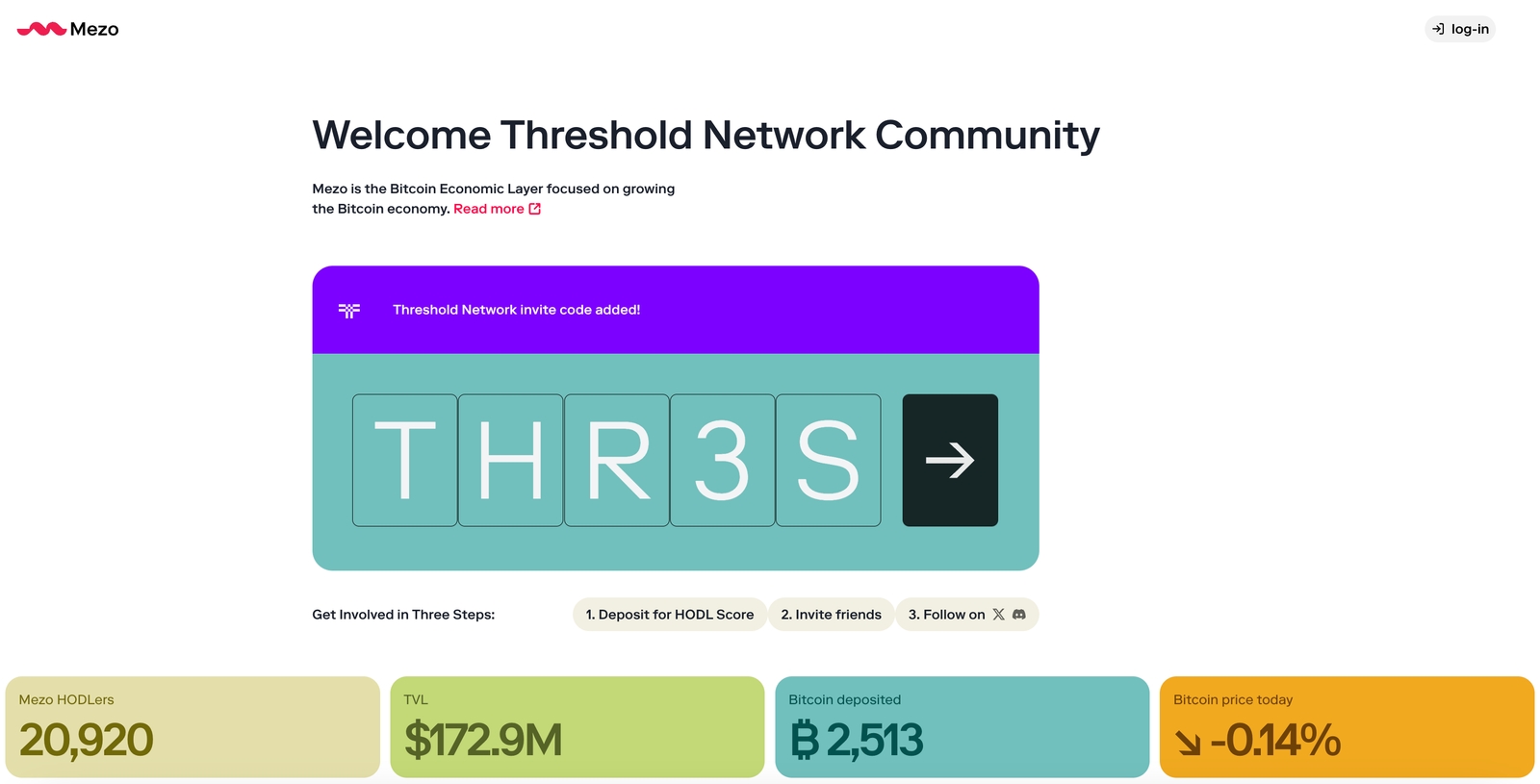 Deposit T to Mezo to Boost Your BTC mats
